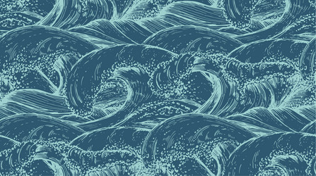 Sea wave set ocean storm tide waves wavy river Vector Image