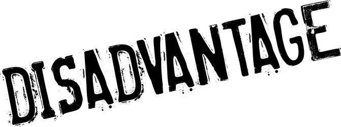 Disadvantage rubber stamp Royalty Free Vector Image