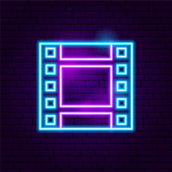 Film reel neon sign Royalty Free Vector Image - VectorStock