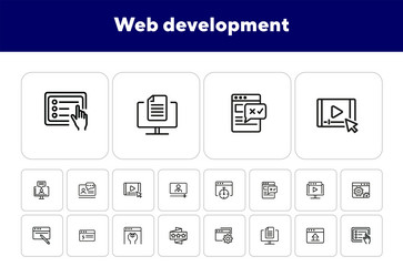 Web development icons Royalty Free Vector Image