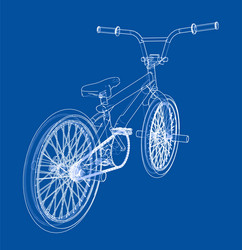 Bmx bicycle blueprints Royalty Free Vector Image