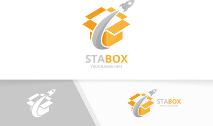 Package courier logo design Royalty Free Vector Image
