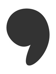 Cartoon apostrophe mark Royalty Free Vector Image