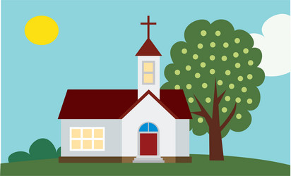 Christian church building background Royalty Free Vector