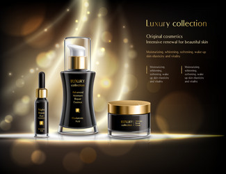 Cosmetic products realistic advertisement poster Vector Image