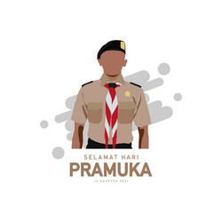 Gerakan pramuka indonesia logo design isolated Vector Image