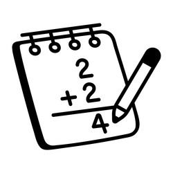 Math notepad Royalty Free Vector Image - VectorStock