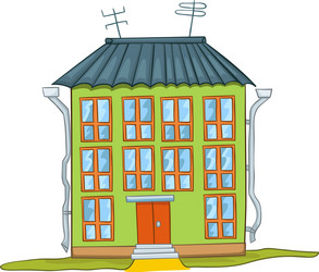 Toy house bright isolated Royalty Free Vector Image