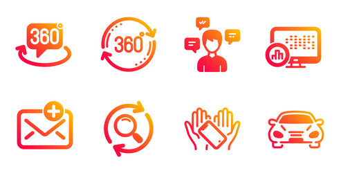 New mail full rotation and conversation messages Vector Image