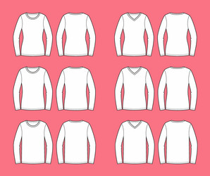 Womens jumper front and back Royalty Free Vector Image