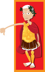 Julius caesar thumbs up Royalty Free Vector Image