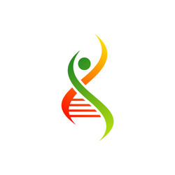 People dna logo template creative dna logo Vector Image