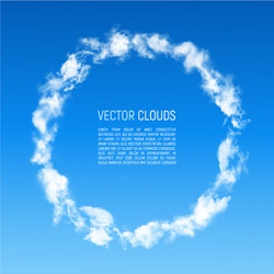 Round frame made of clouds Royalty Free Vector Image