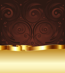 Brown and gold background Royalty Free Vector Image