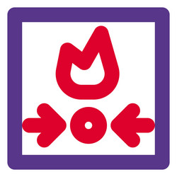 Emergency fire button activates instant response Vector Image