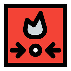 Emergency fire button activates instant response Vector Image