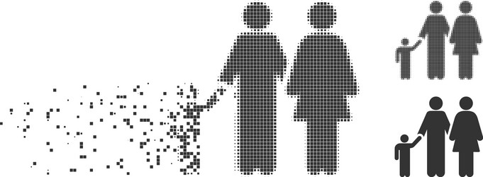 Disintegration of the Family Vector Images (over 260)