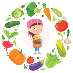Fresh vegetables for healthy eating Royalty Free Vector
