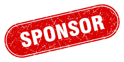 Sponsor stamp sponsor label round grunge sign Vector Image