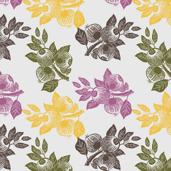 Vintage screenprint nature Royalty Free Vector Image