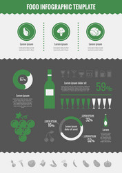 Alcohol infographic template Royalty Free Vector Image
