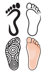 Left foot footprint outline high quality Vector Image