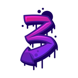 The Number 3 In Graffiti