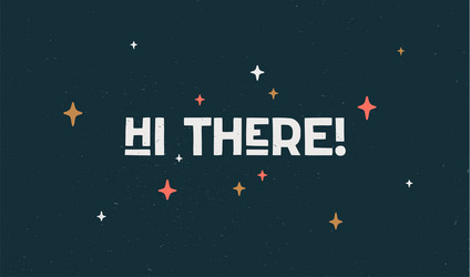 Hello poster with hand drawn Royalty Free Vector Image