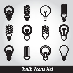 Light bulbs bulb icon set Royalty Free Vector Image