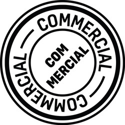 Commercial stamp in korean Royalty Free Vector Image