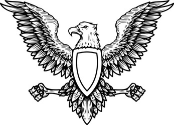 Eagle engraving Royalty Free Vector Image - VectorStock