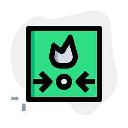 Emergency fire button activates instant response Vector Image