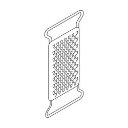 Grater icon outline logo isolated on white Vector Image