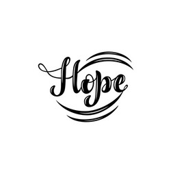 Hand lettering - hope Royalty Free Vector Image