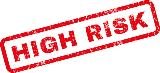 High risk rubber stamp Royalty Free Vector Image