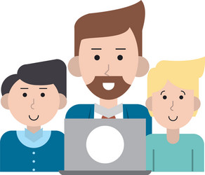 Men with laptop Royalty Free Vector Image - VectorStock