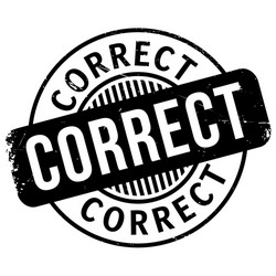 Correct rubber stamp Royalty Free Vector Image