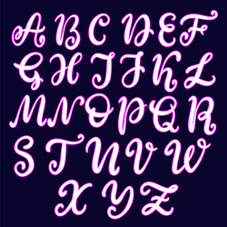 Hand drawn lettering font alphabet Royalty Free Vector Image