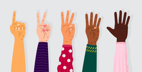 Human Cartoon Hand Showing Five Fingers Vector Images (over 350)