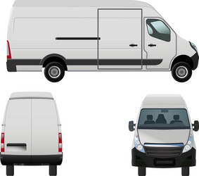 Iveco daily van l4h2 and l4h3 2014-2019 Royalty Free Vector