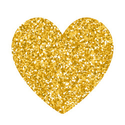 Glitter golden heart Royalty Free Vector Image