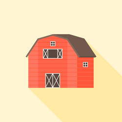 Barn icon farmyard architecture building cartoon Vector Image