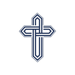 Medical cross target icon logo design with four Vector Image