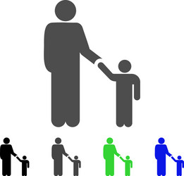 Father with son rounded icon Royalty Free Vector Image