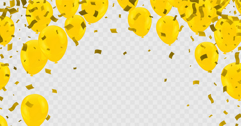 Gold color celebration party banner with Vector Image