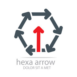 Octa arrow design element symbol icon Royalty Free Vector