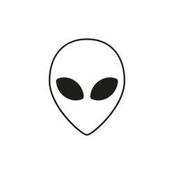 Alien hand drawn icon Royalty Free Vector Image