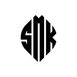 Smk circle letter logo design Royalty Free Vector Image