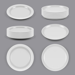 Stack of plates Royalty Free Vector Image - VectorStock