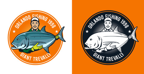 Fishing club logo Royalty Free Vector Image - VectorStock